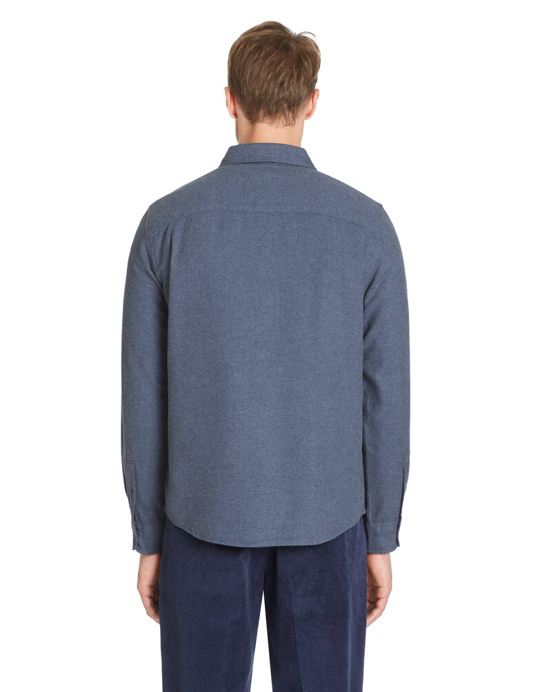 Camisa regular de franela - azul | celio be normal