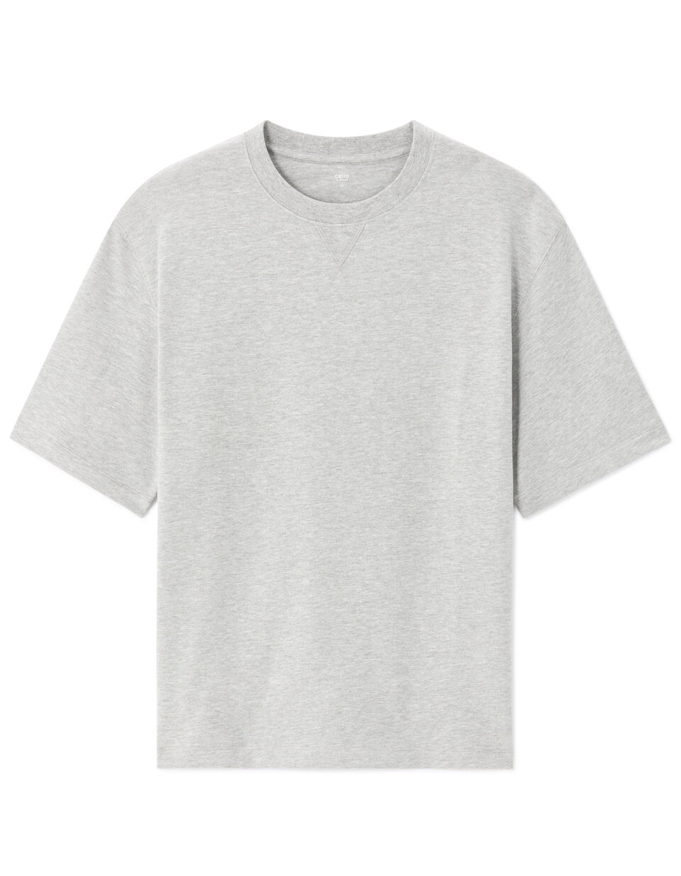 T-shirt oversize col rond en molleton - gris | celio be normal