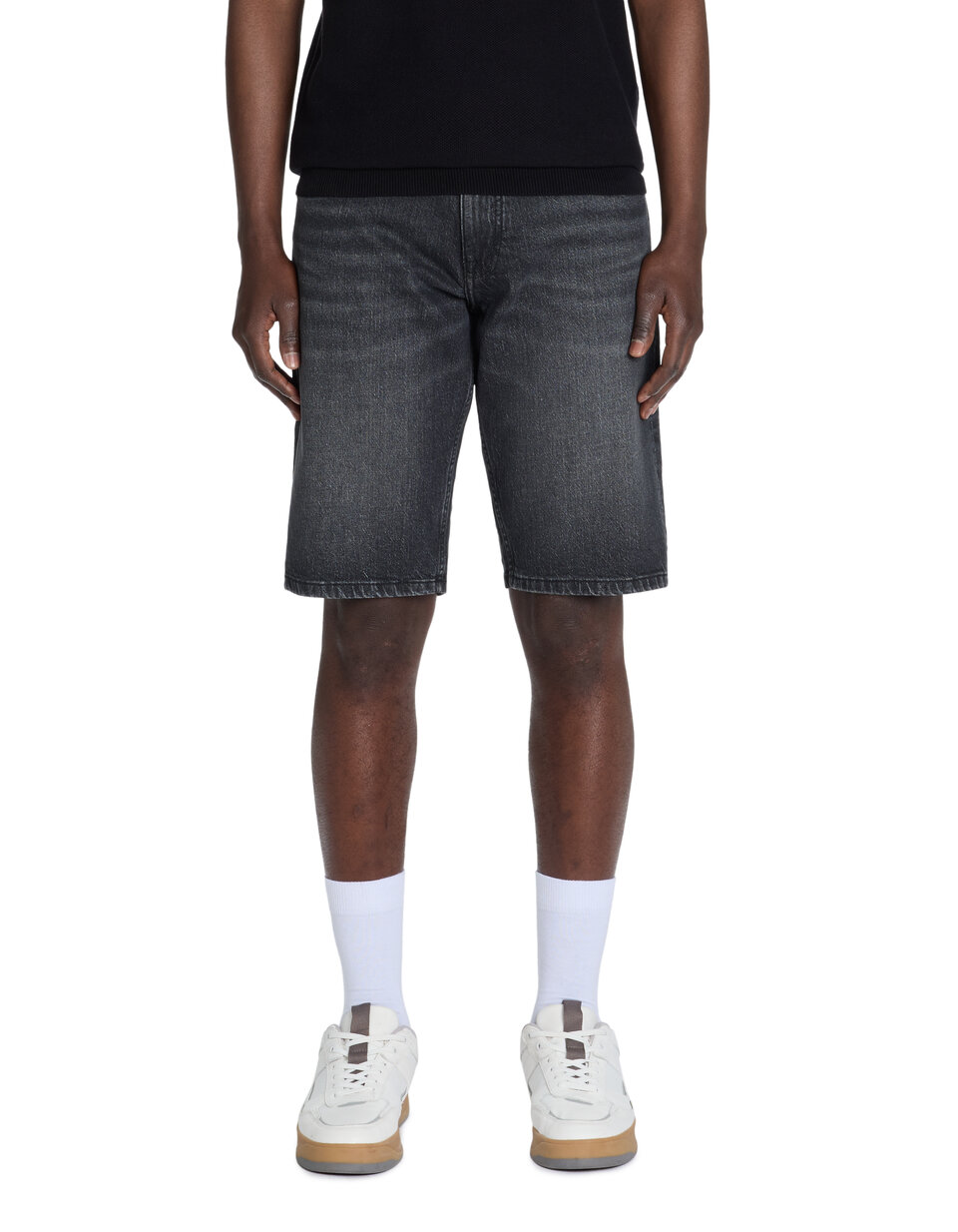 Bermuda straight en jean - noir | celio be normal