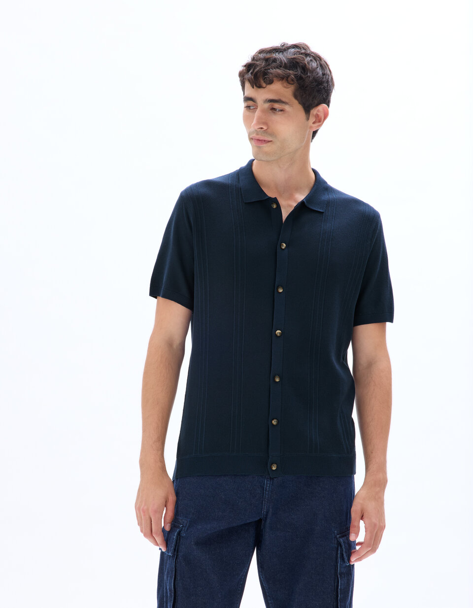 Chemisette regular en maille - marine | celio be normal