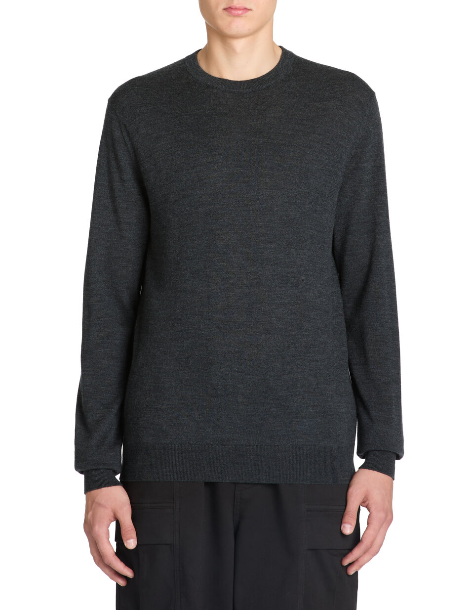 Pull col rond 100% laine mérinos - anthracite | celio be normal