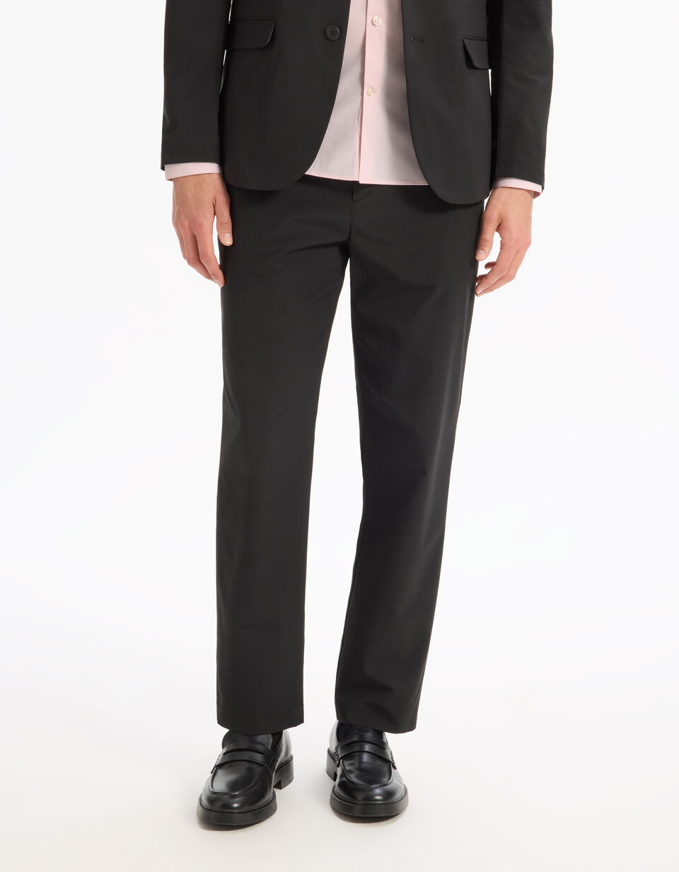 Kreukbestendige rechte broek - zwart | celio be normal