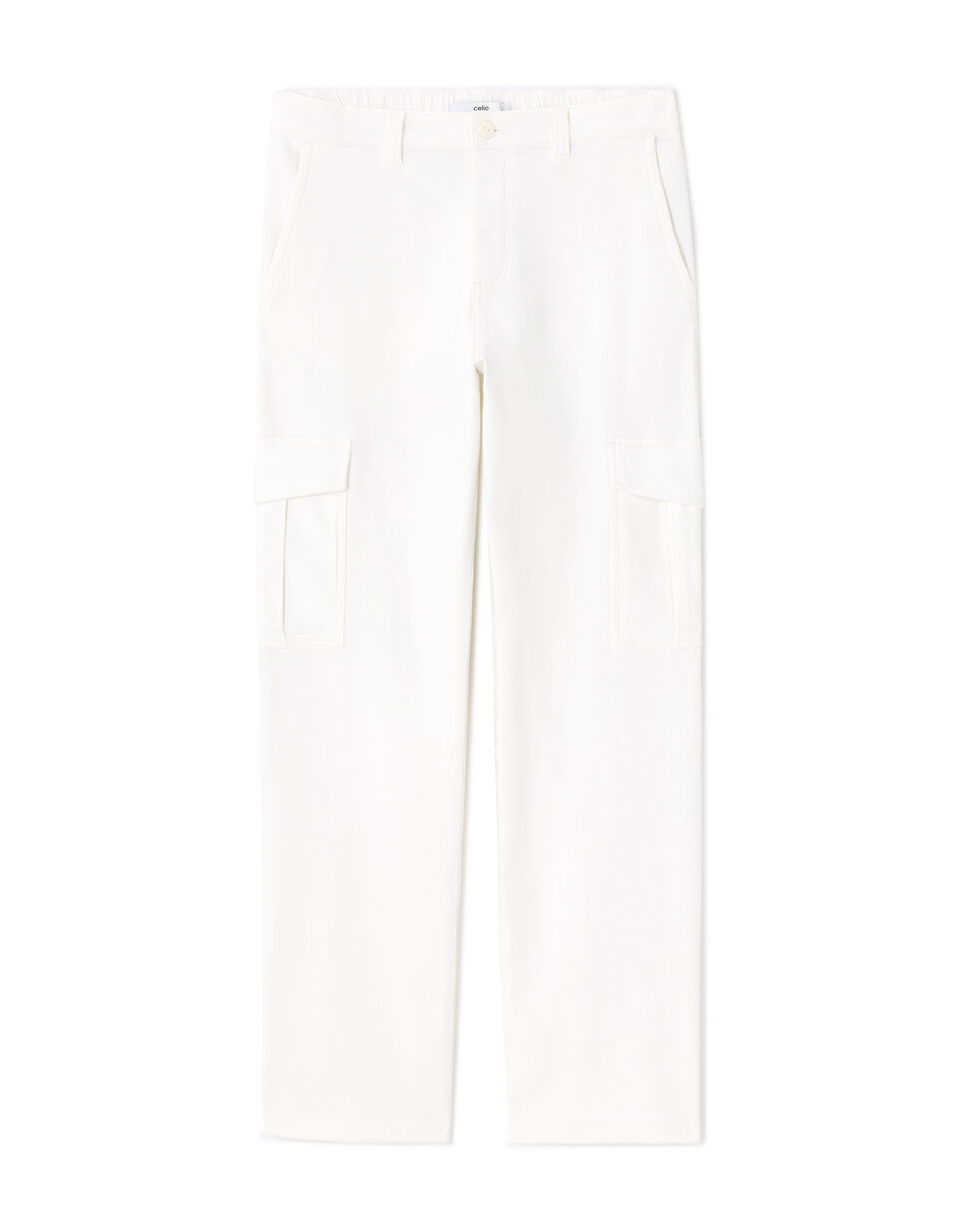 Pantalon cargo straight - blanc | celio men