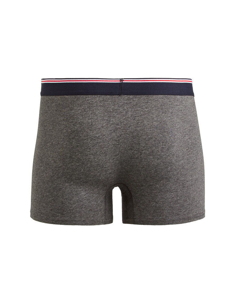 Boxer coton stretch ceinturé contrastée - anthracite | celio be normal