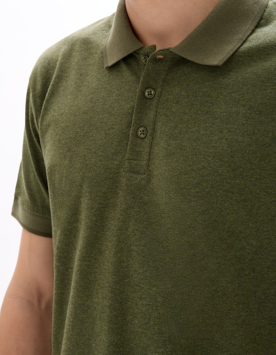 Regular jersey polo shirt in stretch cotton - khaki | celio be normal