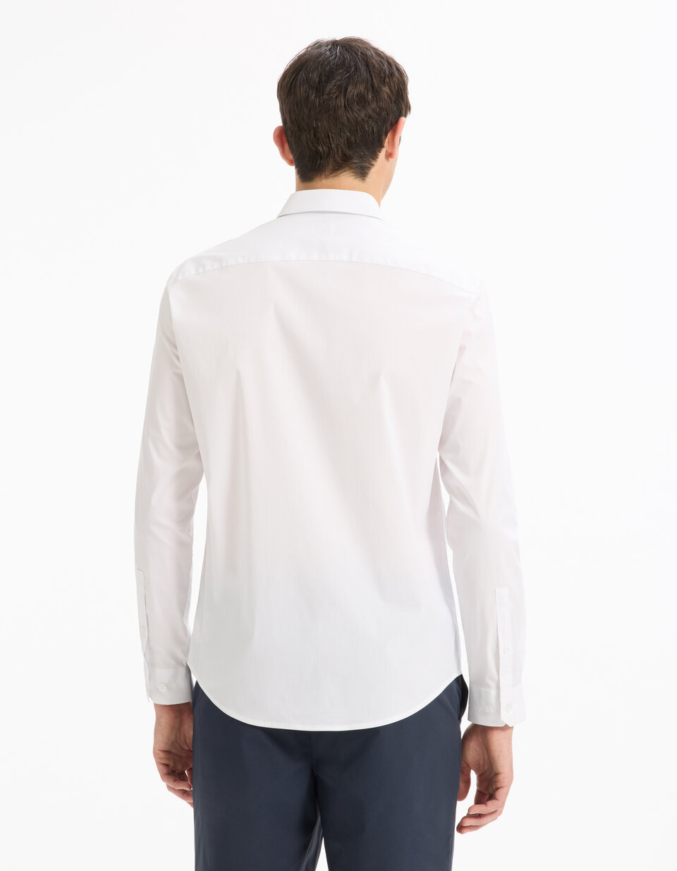 Camisa Regular Fit En Algodón Stretch Blanco Celio Be Normal