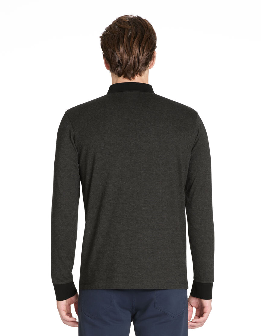 Polo regular de micro piqu de algod n - negro | celio be normal