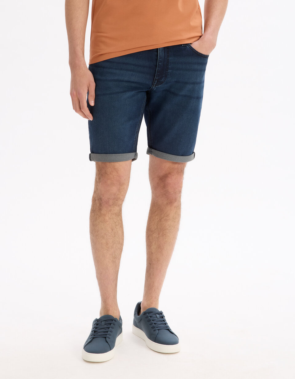 Bermuda straight en jean - marine | celio be normal