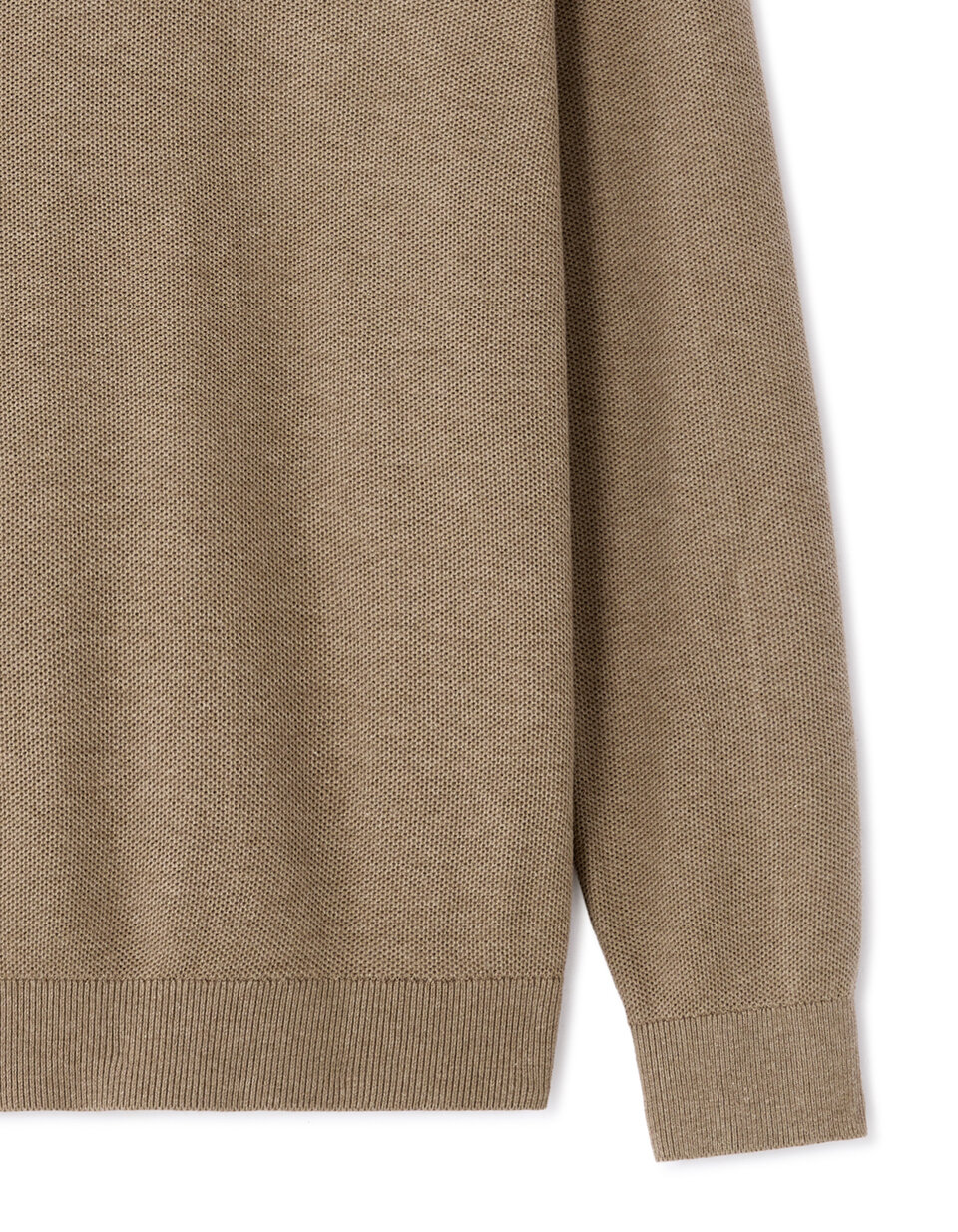 Pull col rond 100% coton - beige foncé | celio be normal