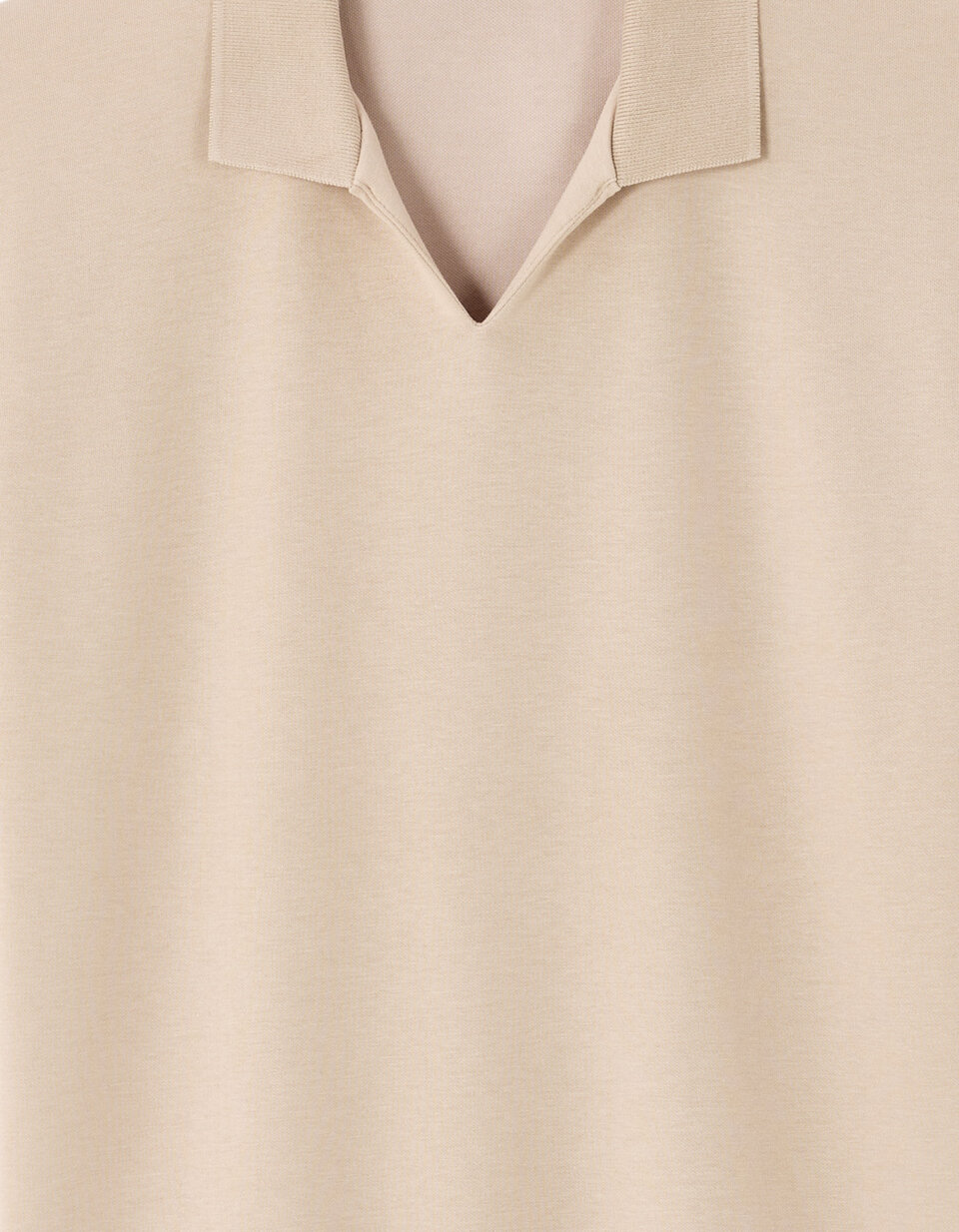 Polo regular col cubain en coton mélangé - sand | celio be normal