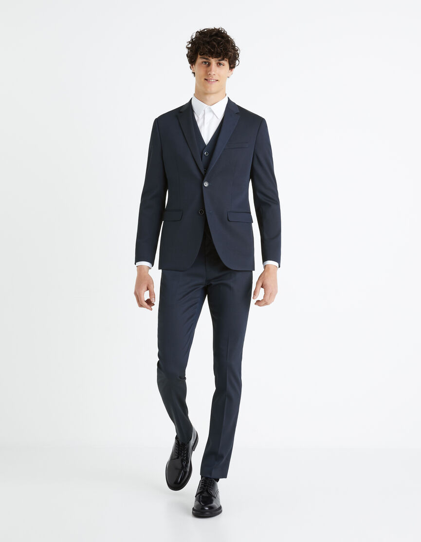 Veste de costume extra slim stretch - bleu | celio be normal