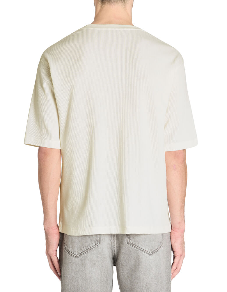 Camiseta Oversize De Cuello Redondo 100 Algodón Beige Celio Be Normal