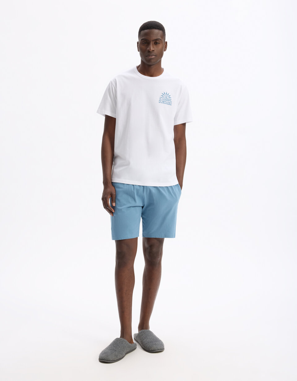 Pyjama long 100% coton - bleu | celio be normal