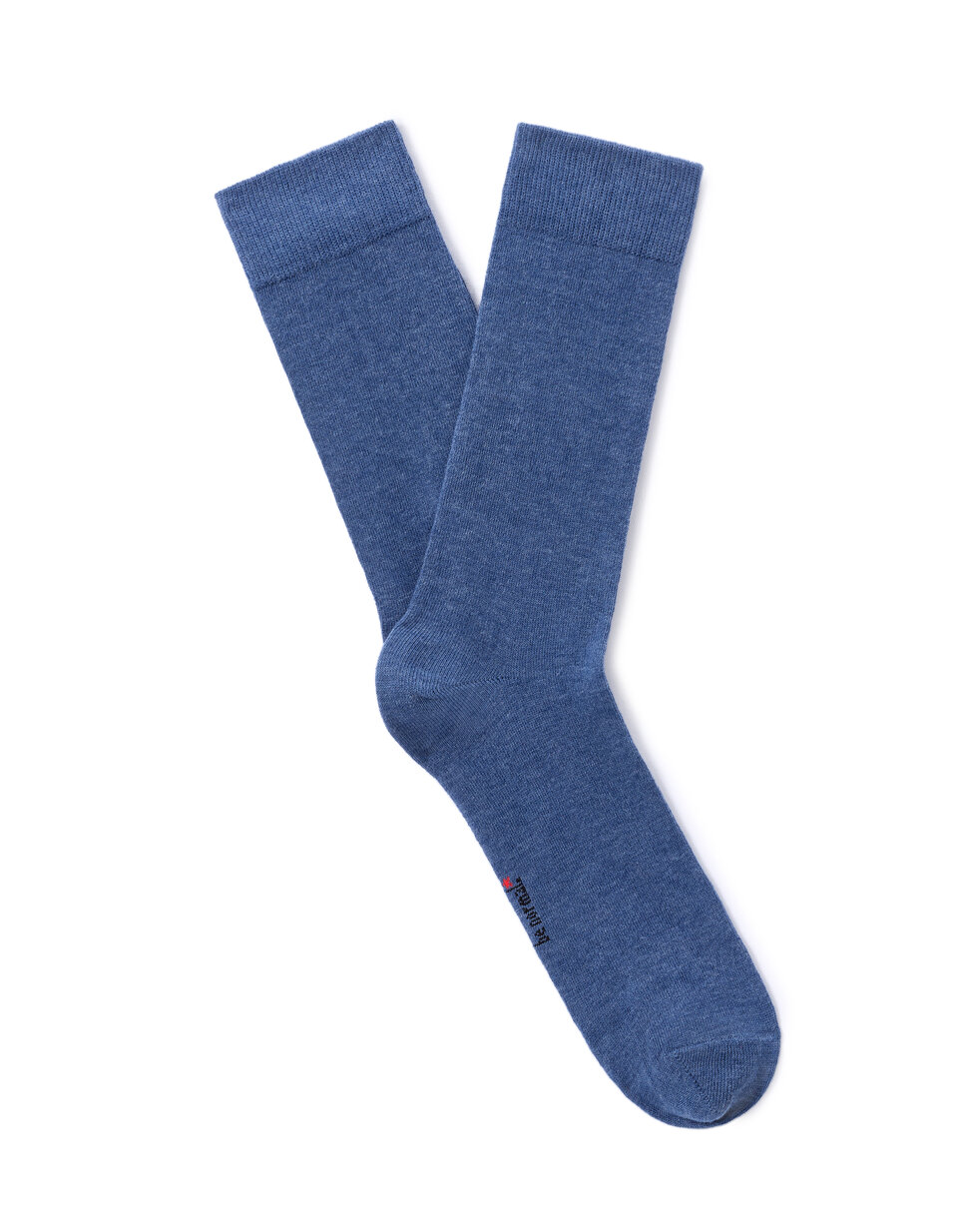 Plain knee-high socks in stretch cotton - denim blue | celio be normal