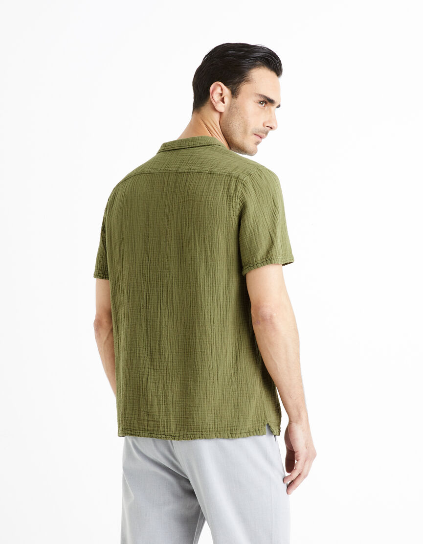 Camisa Regular 100 Algodón Caqui Celio Be Normal