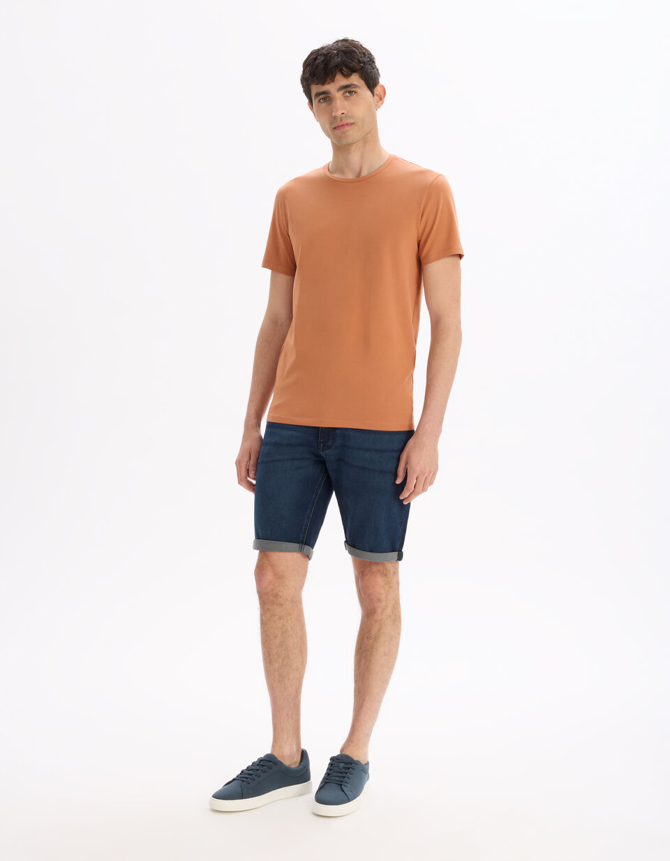 Bermuda straight en jean - marine | celio be normal