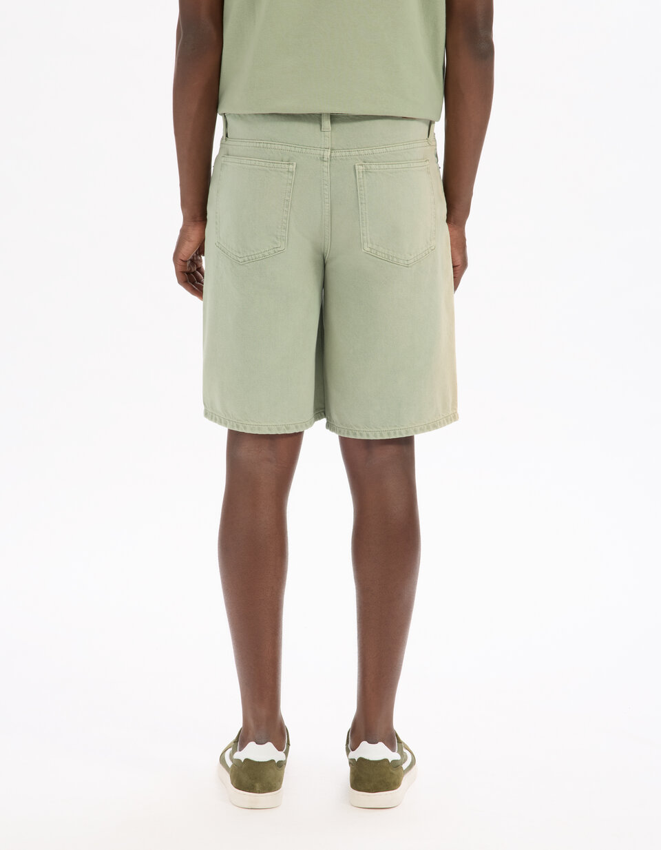 Bermuda en jean 100% coton - vert clair | celio be normal