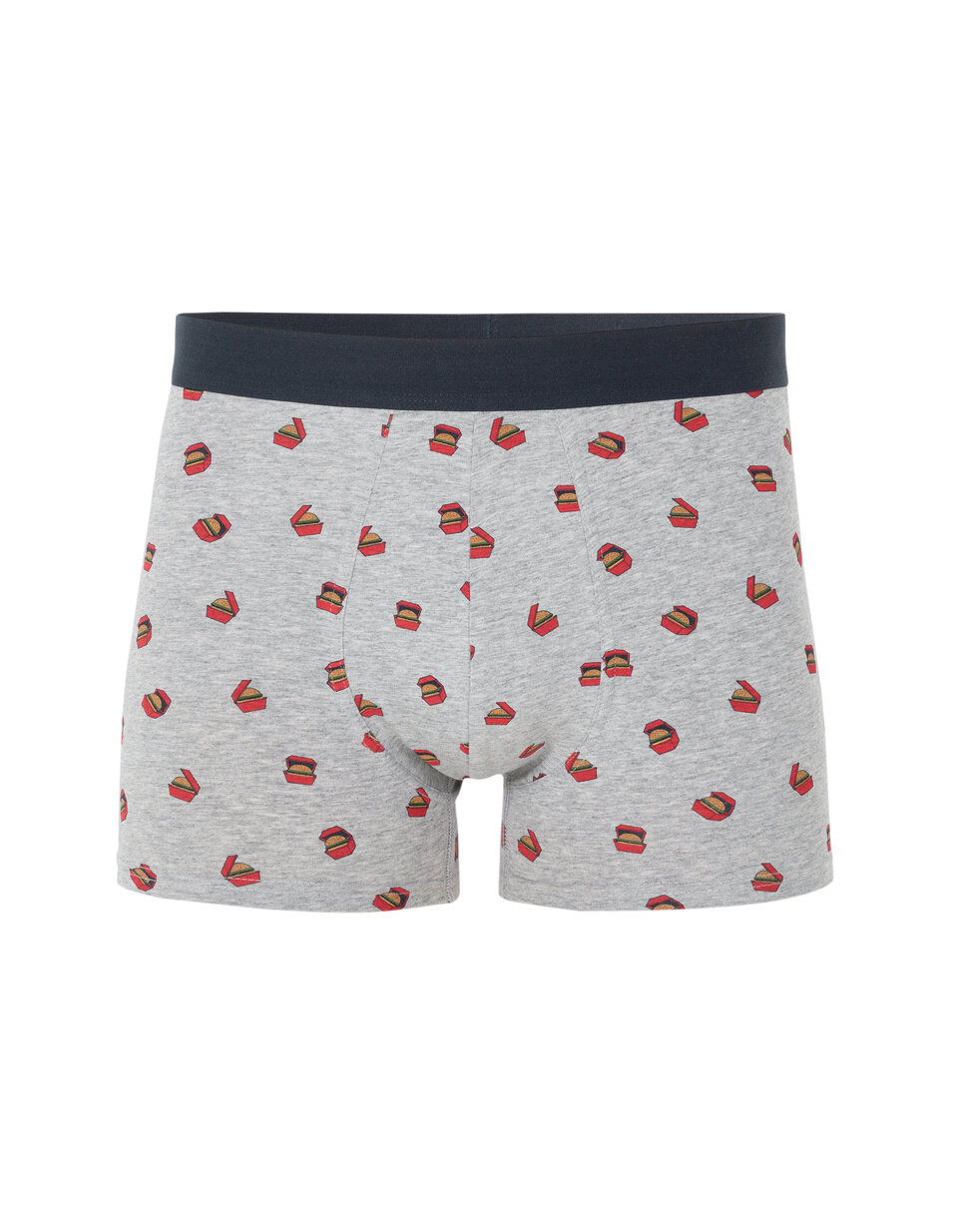 Boxer estampado hambúrguer - cinzento mesclado | celio be normal