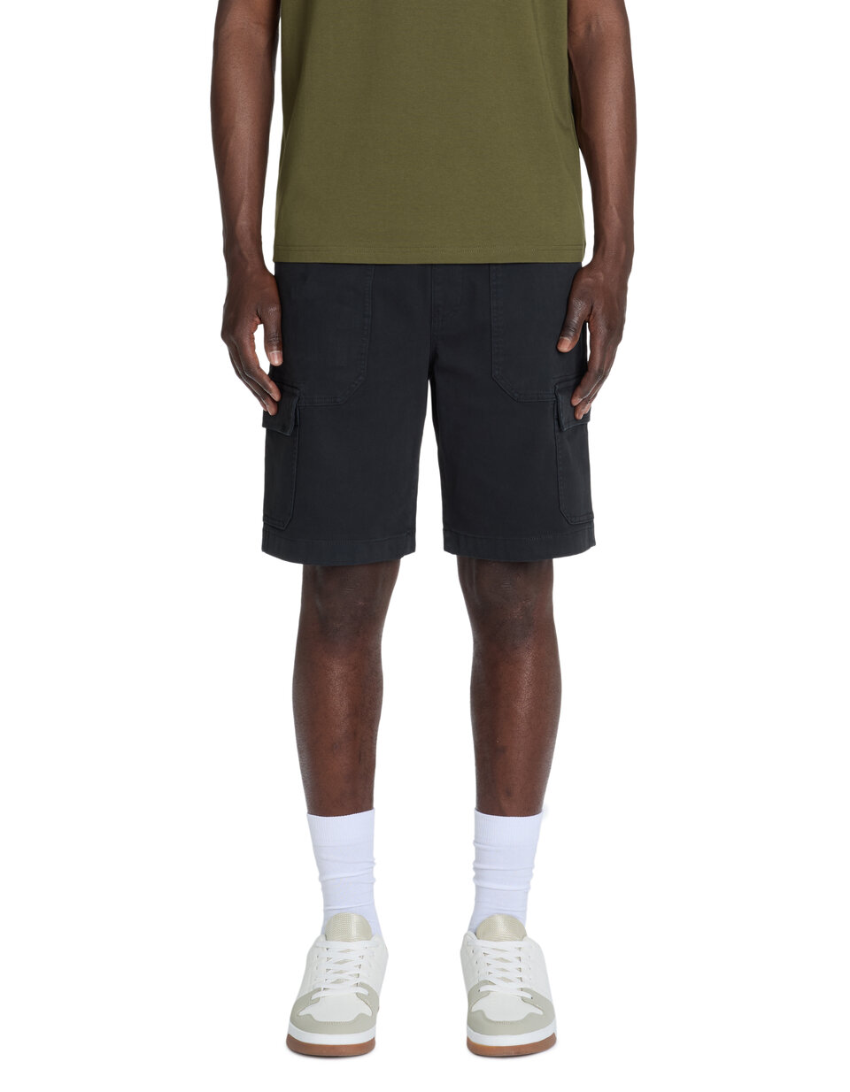 Bermuda cargo en coton stretch - noir | celio be normal