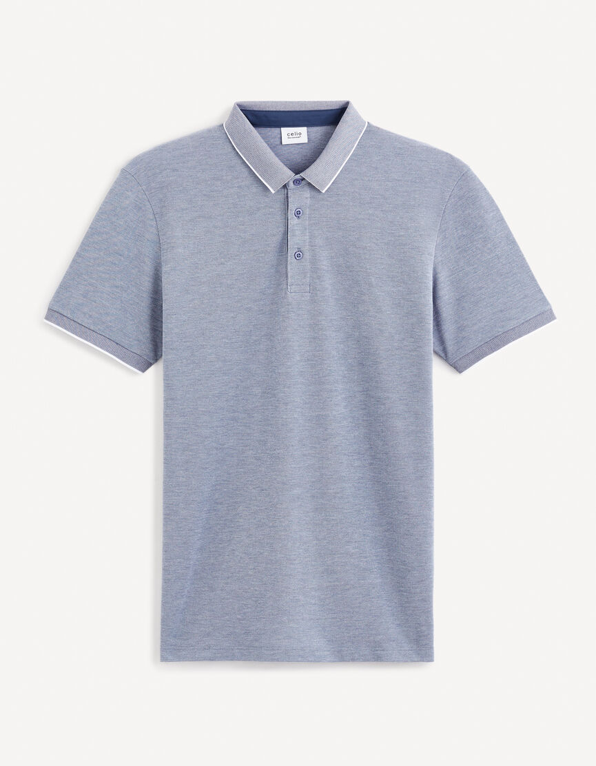 Tweekleurige polo - blauw | celio be normal