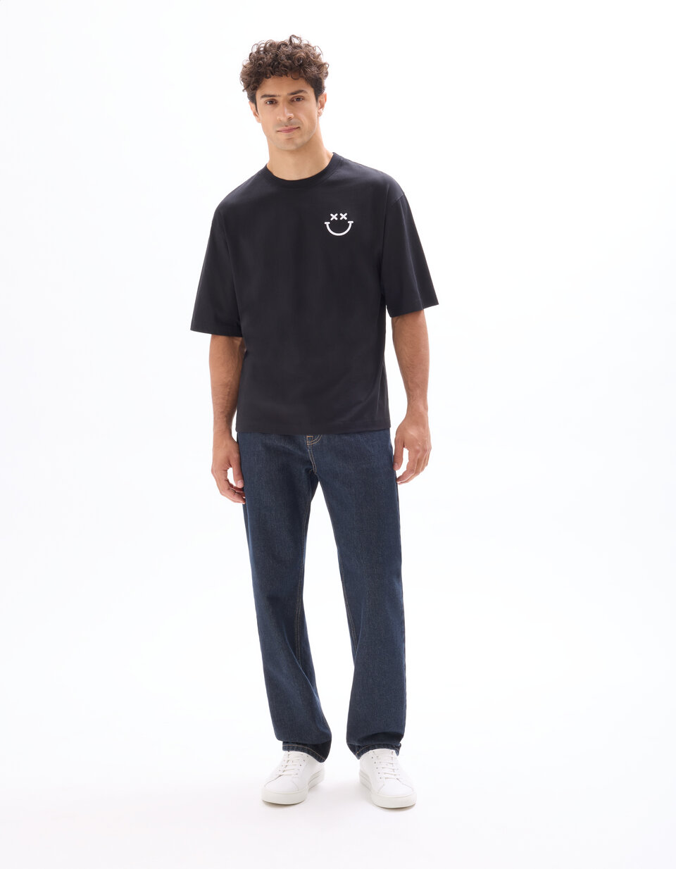 SMILEY - Black T-shirt for men | celio be normal