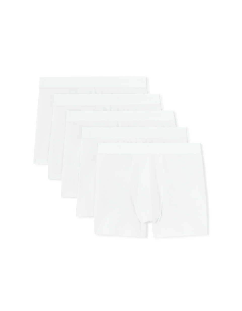 Pack de 5 bóxers lisos blancos | celio be normal