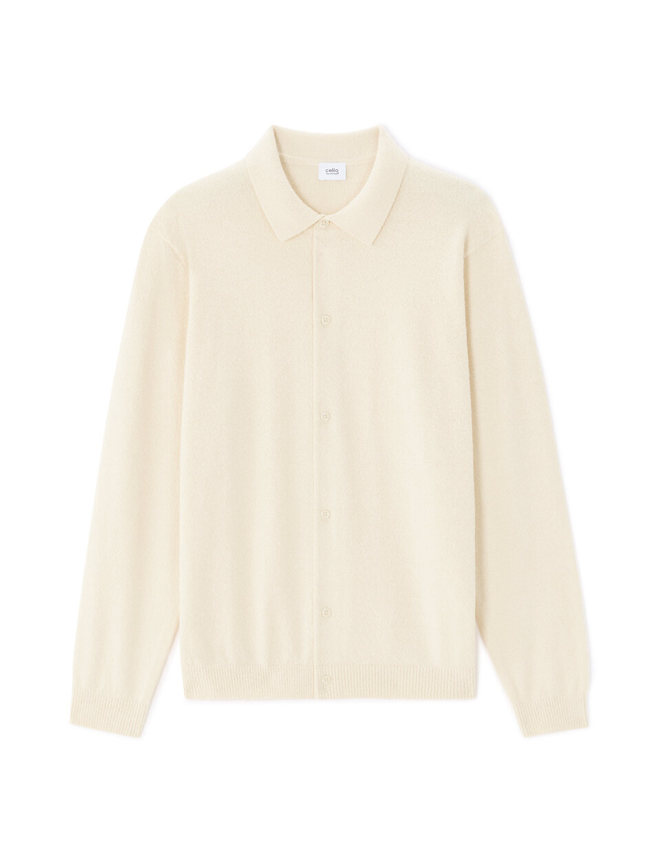 Cardigan col chemise en coton mélangé - blanc | celio be normal