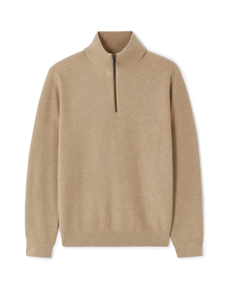 Pull col camionneur slim 100% coton - beige | celio be normal