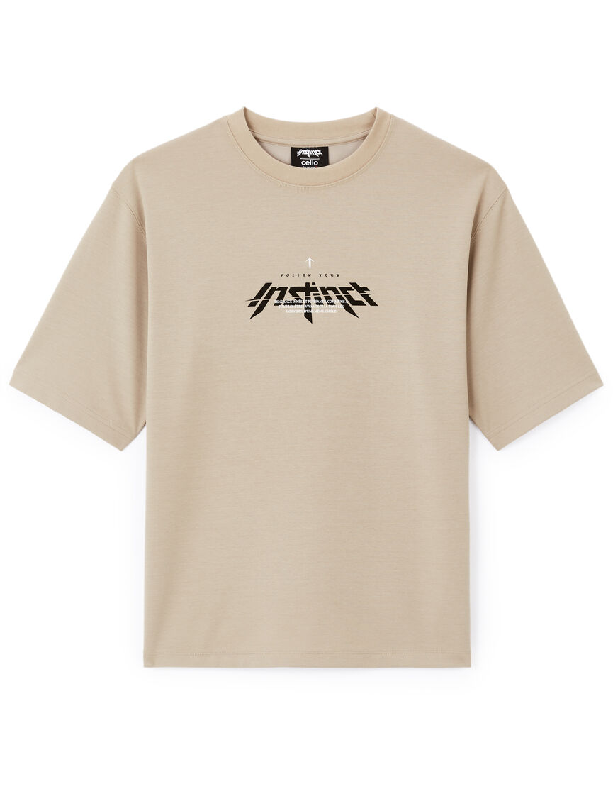 Follow your Instinct* by Inoxtag - T-shirt beige | celio be normal