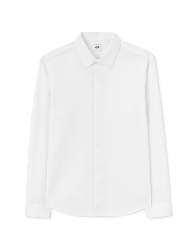 Camisa Regular 100 Algodón Blanca Celio Be Normal