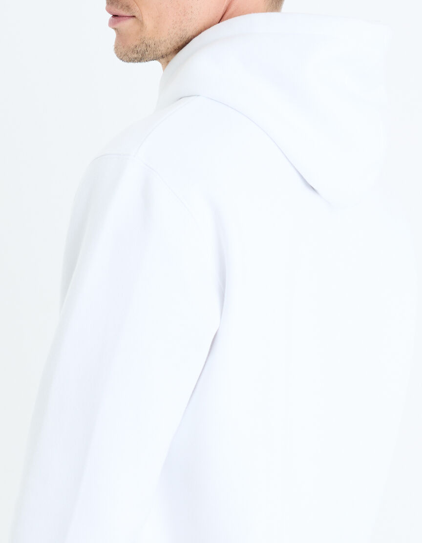Sudadera Con Capucha Straight De Mezcla De Algodón Blanco Celio Be