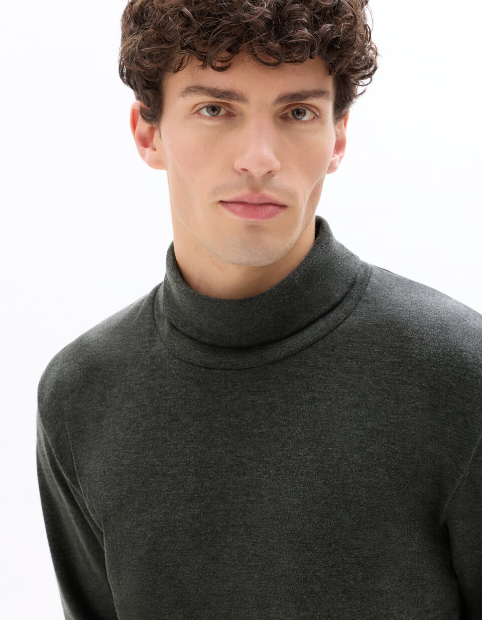 T-shirt col roulé manches longues - anthracite | celio