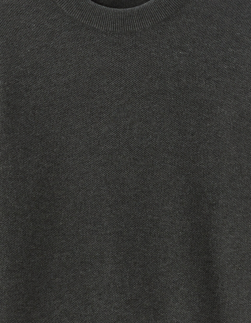 Pull col rond 100% coton - gris anthracite | celio be normal