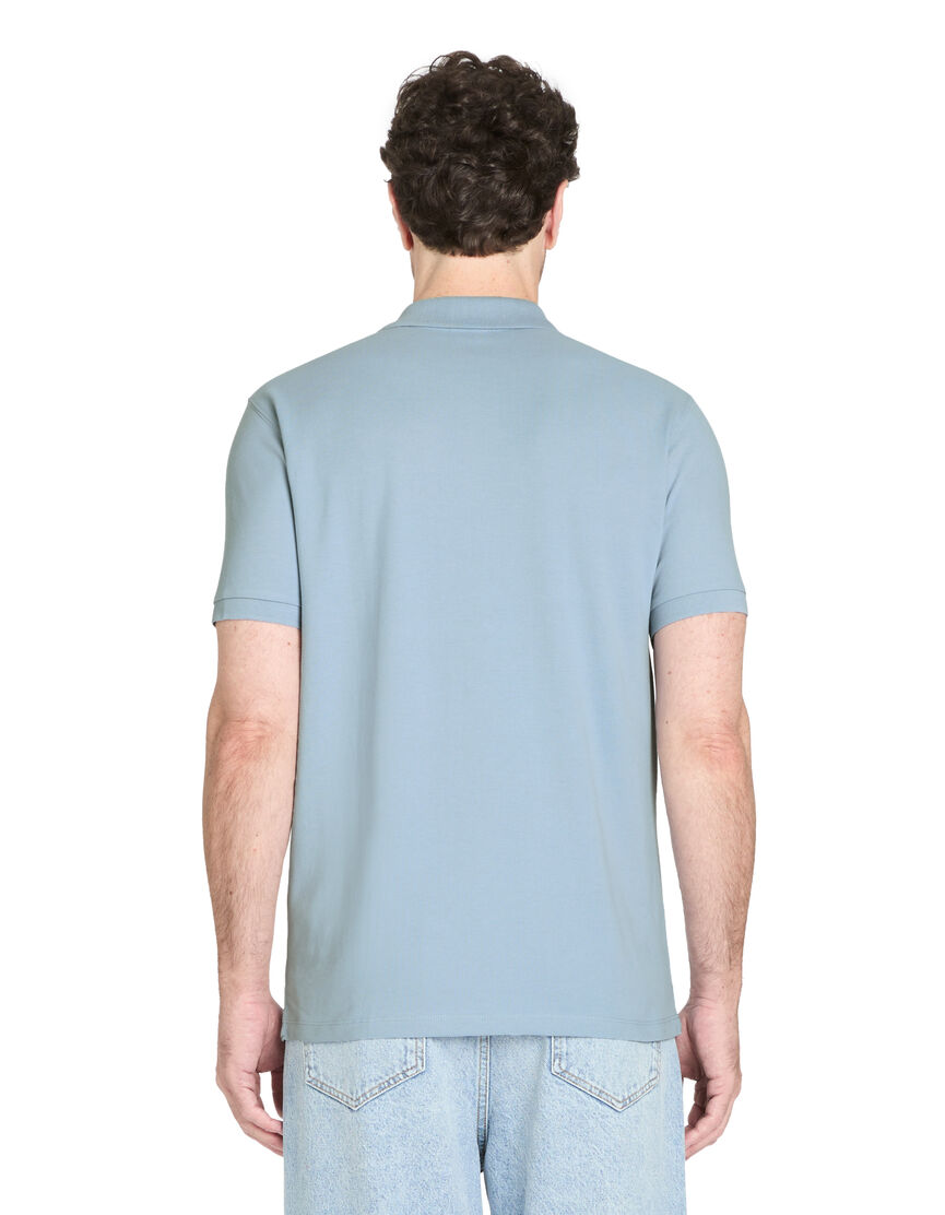 Polo Recto De Piqué En Algodón Azul Celio Be Normal