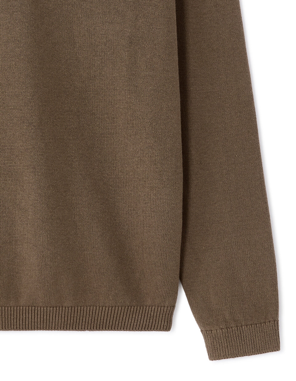 Pull oversize col V 100% coton - taupe | celio be normal