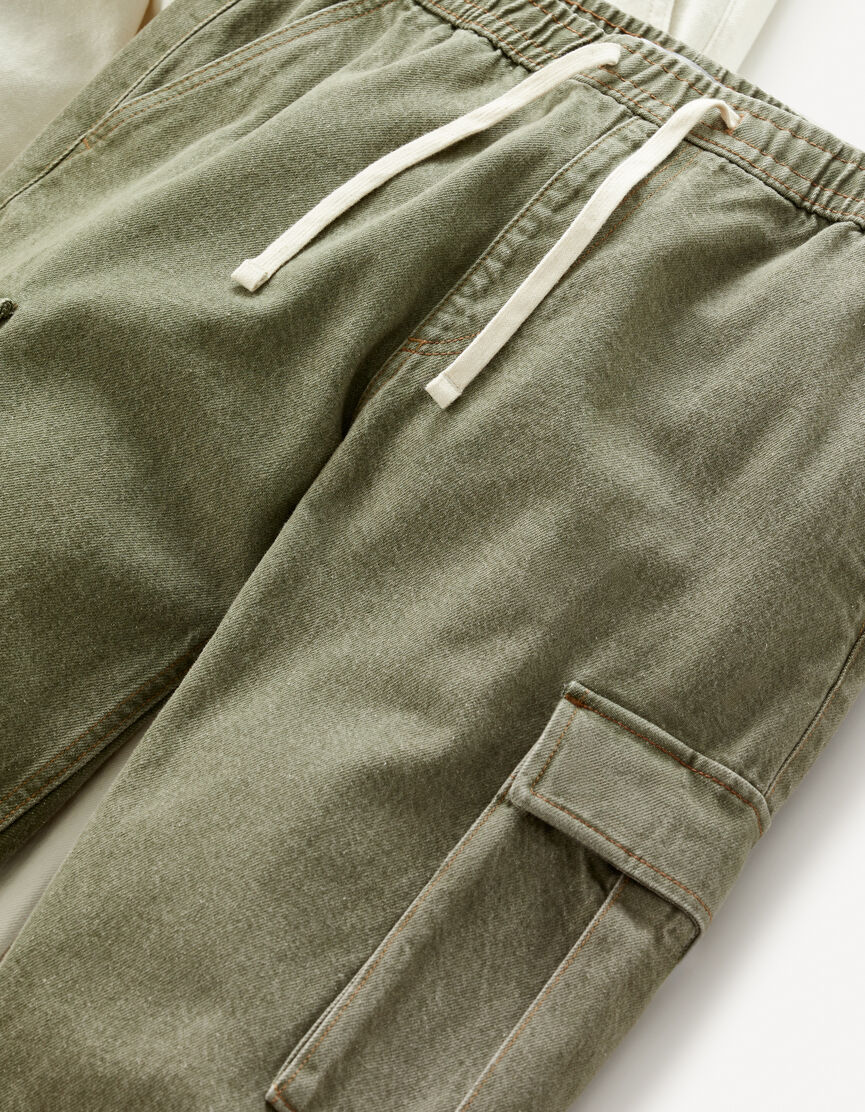 Vaqueros Cargo 100 Algodón Caqui Celio Be Normal