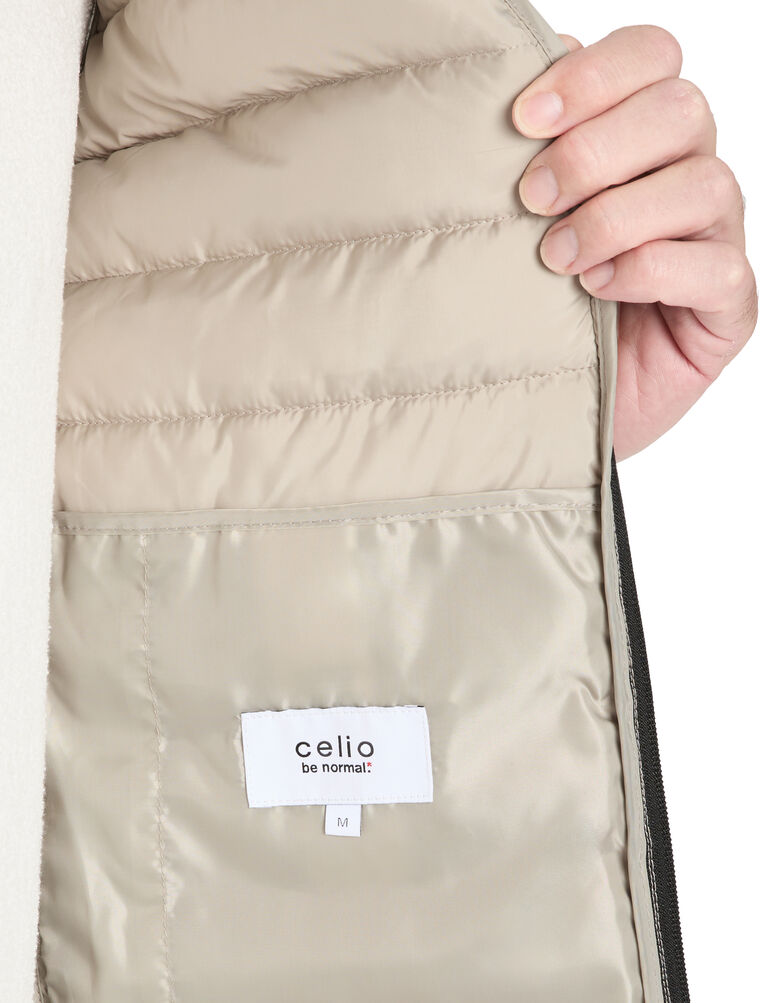 Chaleco acolchado sin mangas con capucha - beige | celio be normal