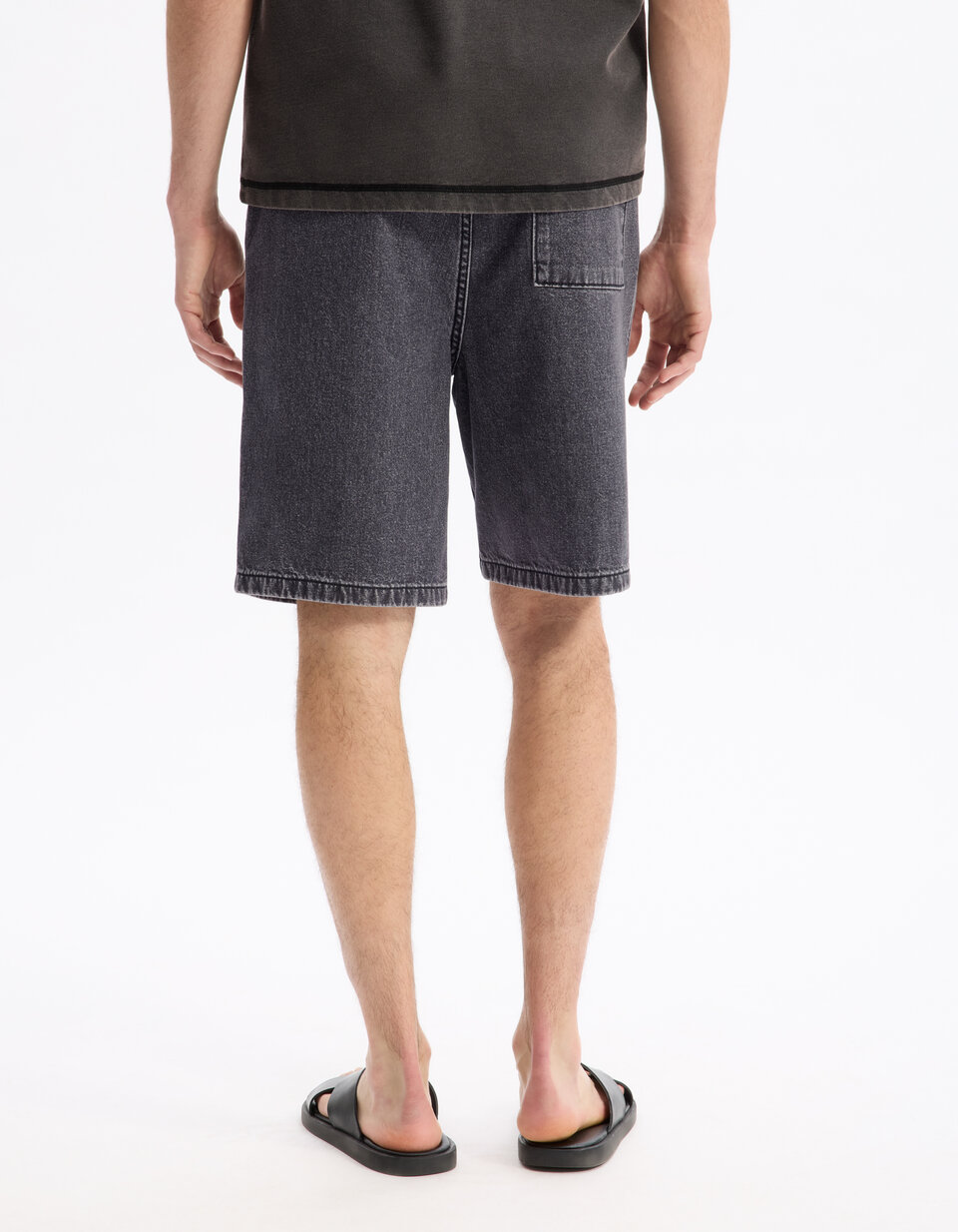 Bermuda recta en jean - negro | celio be normal